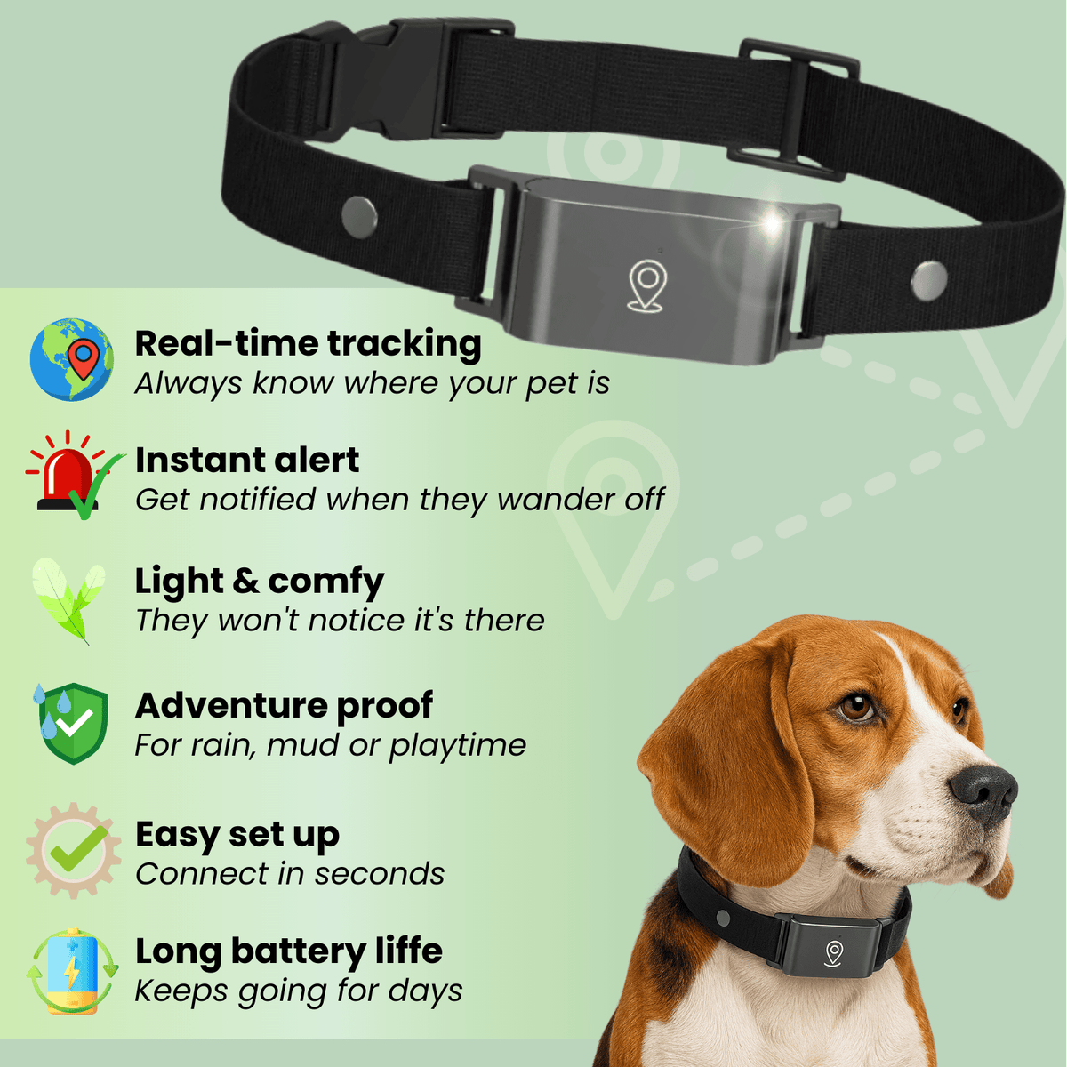 IP67 Waterproof Mini 4G GPS Pet Tracker | Real-time Dog and Cat ...